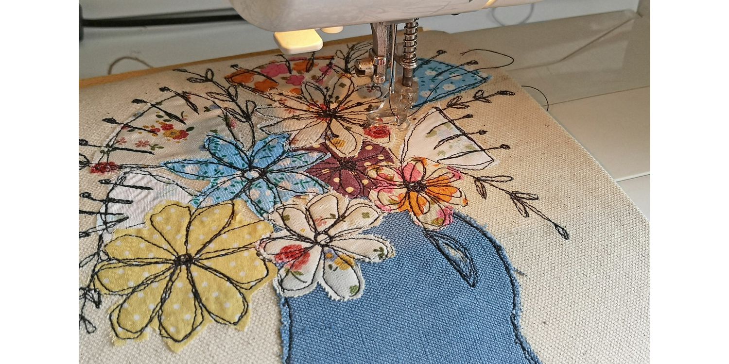 *NEW* Floral Bouquet Applique Embroidery Slow Stitching Kit only £28.00