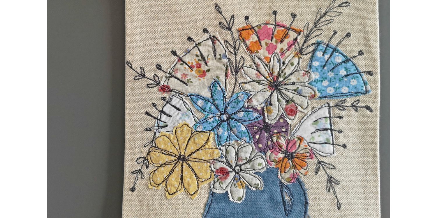 *NEW* Floral Bouquet Applique Embroidery Slow Stitching Kit only £28.00