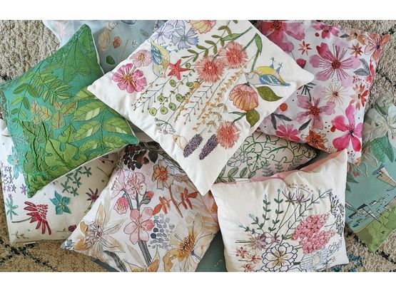 Botanical Bluetit Embroidery Pattern For Cushion Cover only £17.00