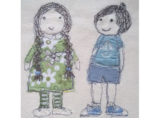 'Brother & Sister' PDF Embroidery Pattern only £6.00
